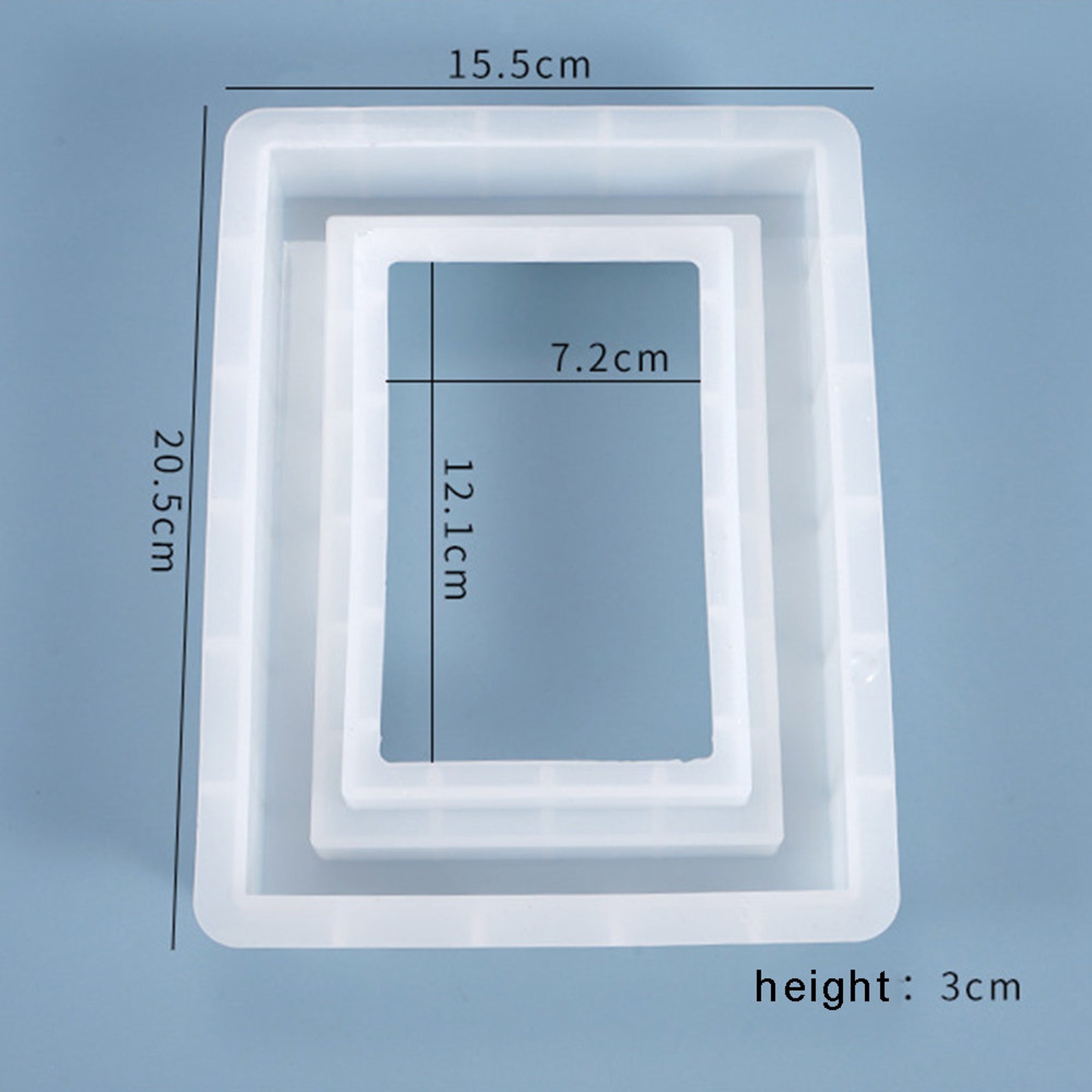 New Rectangle Creative Photo Frame Silicone Mold Handmade - Etsy