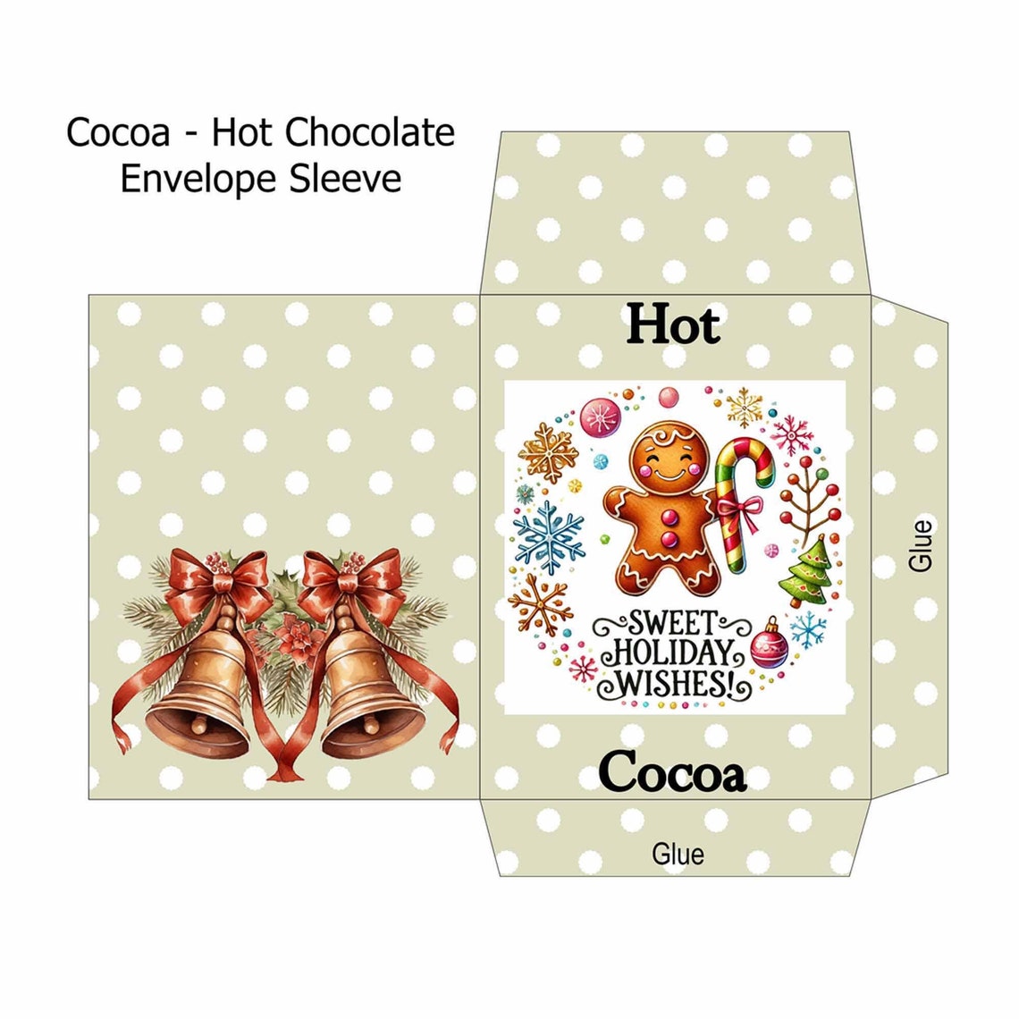 Cocoa Wrapper Envelope Sleeve, Sweet Holiday Wishes Cocoa Wrapper ...