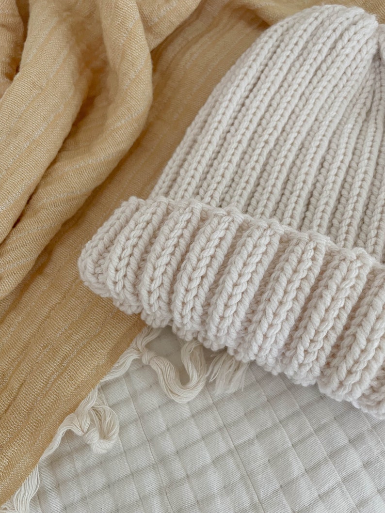 Easy Classic Beanie Knitting Pattern: Simple and Quick Beginner Knit Hat (digital PDF Download ...