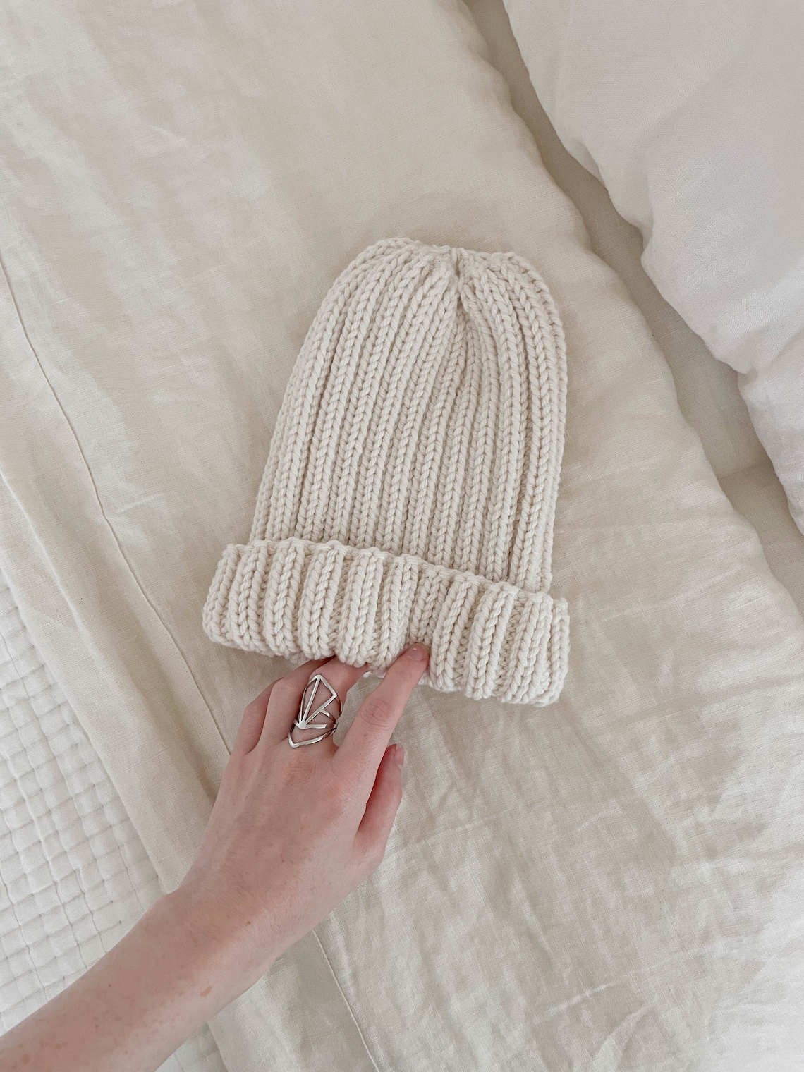 Beginner Hat Knitting Pattern Knit Hat Pattern Easy Beanie | Etsy Canada