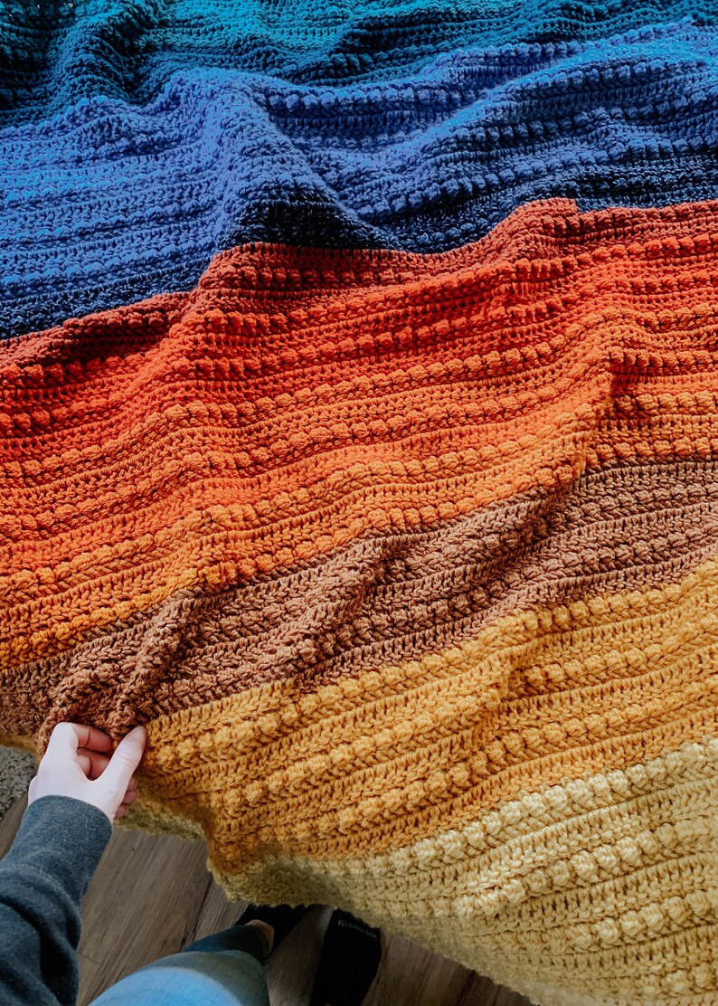 CROCHET PATTERN Easy Scrap Throw Blanket Stash Buster | Etsy