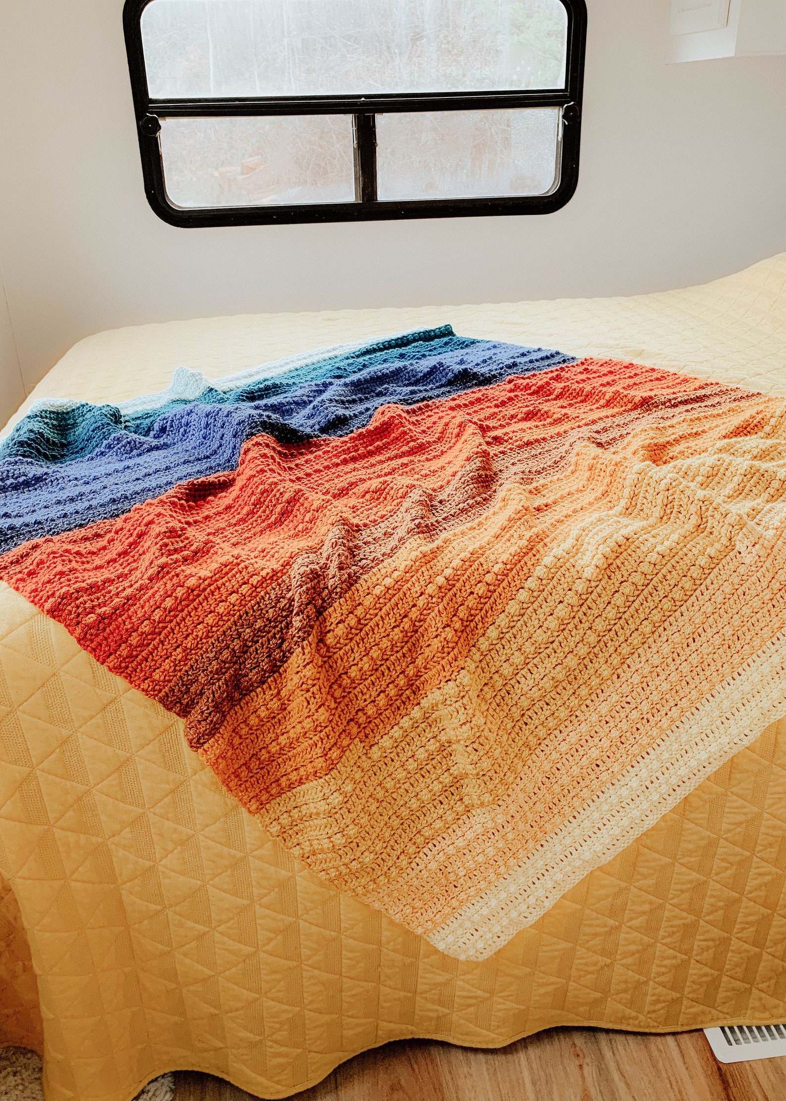 CROCHET PATTERN · Easy Scrap Throw Blanket, Stash Buster, Modern ...