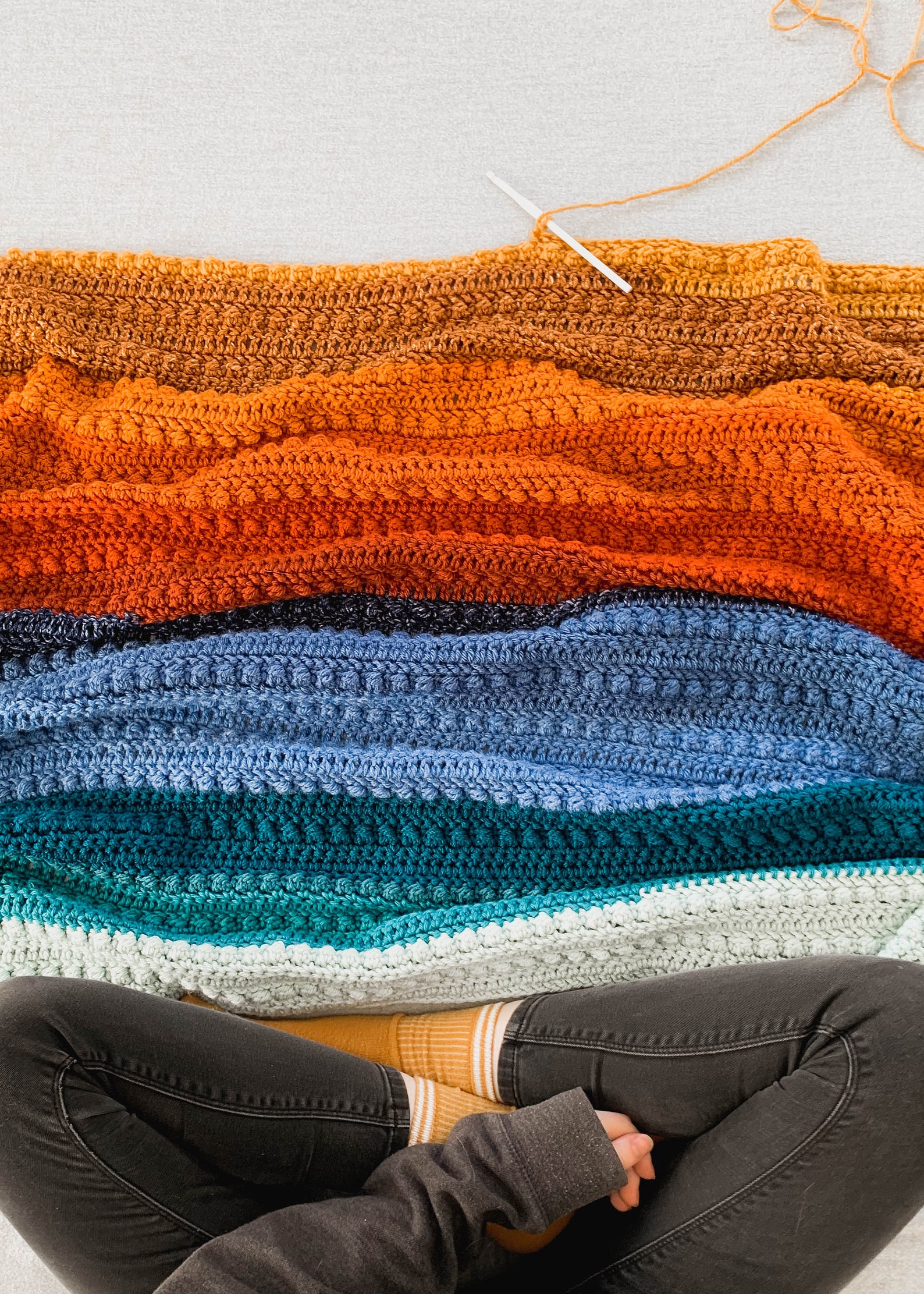 CROCHET PATTERN · Easy Scrap Throw Blanket, Stash Buster, Modern ...