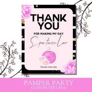 Spa / Glam / Pamper / Glamping Birthday Party Invite - Editable ...