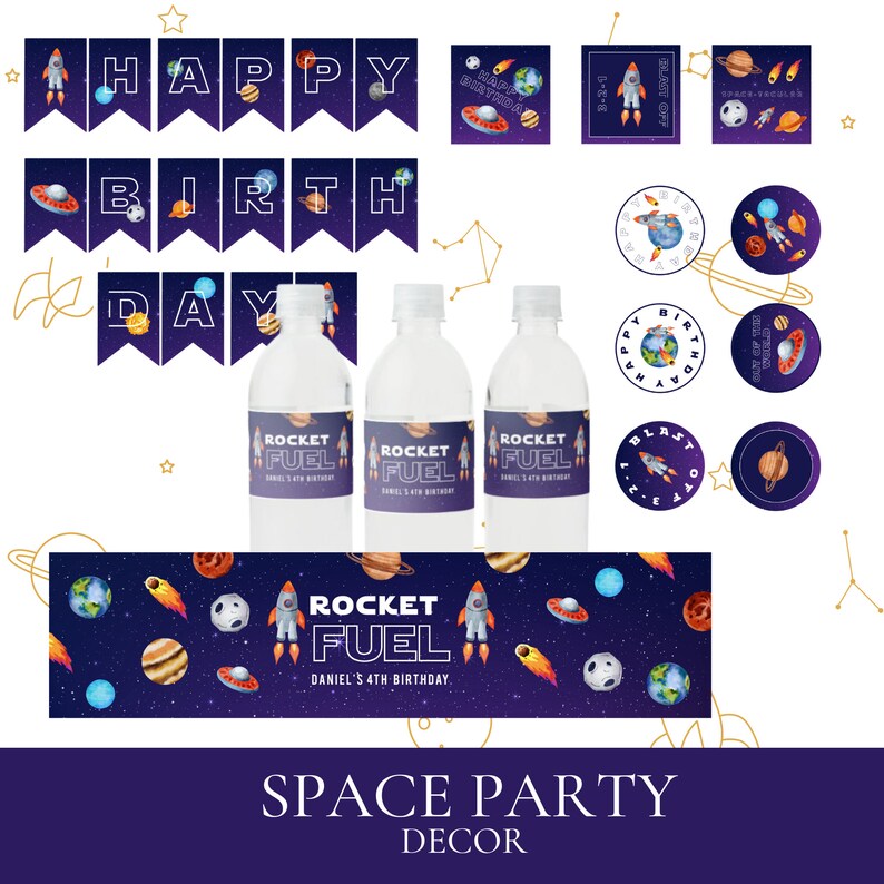 Outer Space / Out of This World / Astronaut Birthday Party MEGA Bundle ...