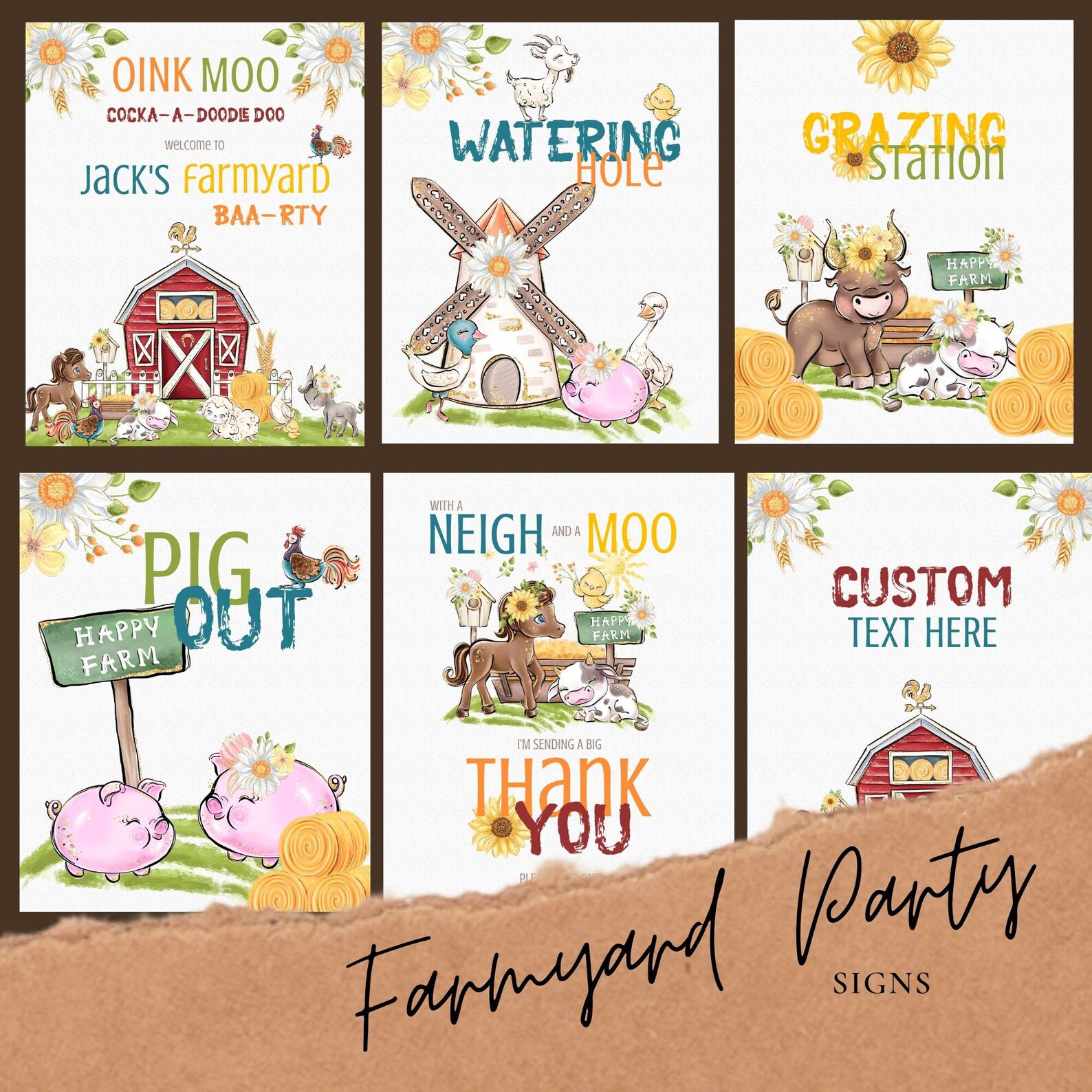 Farmyard / Barnyard / Petting Zoo / Farm Animal Birthday Party ...