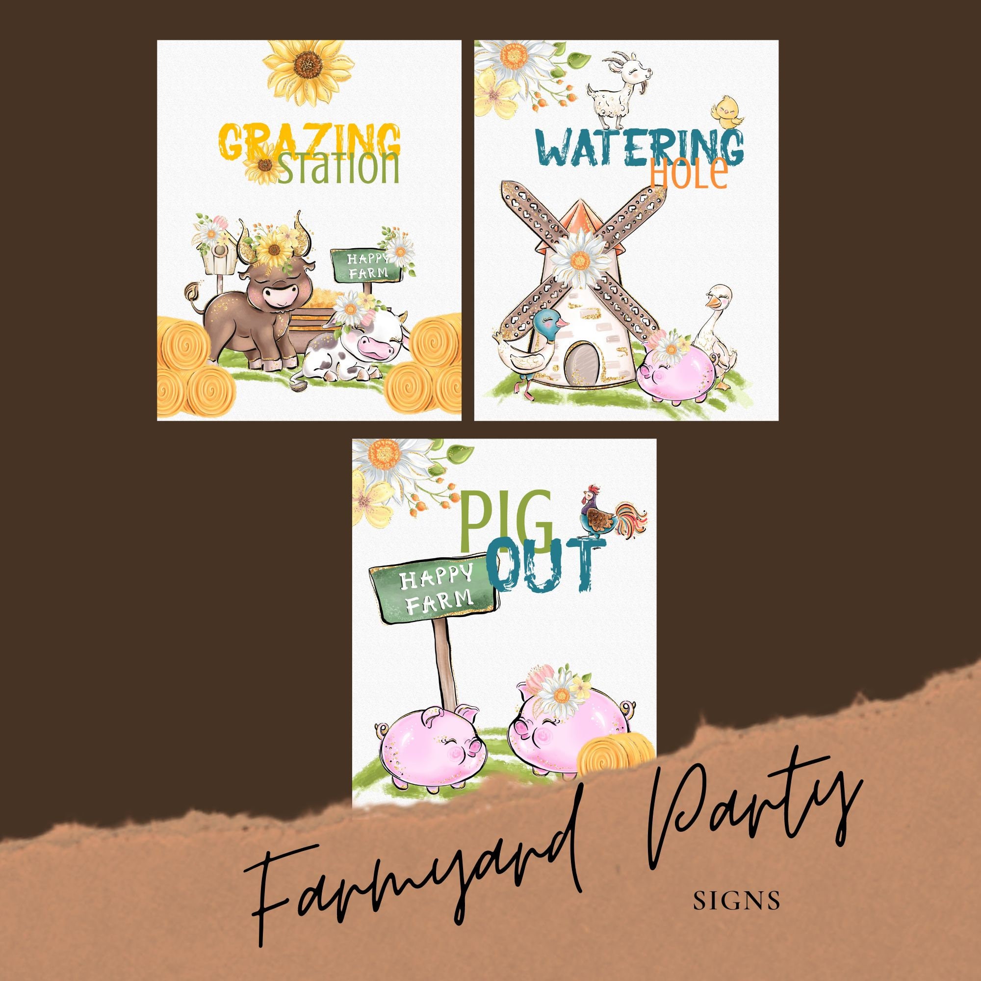 Farmyard / Barnyard / Petting Zoo / Farm Animal Birthday Party ...