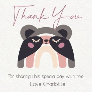 Our Little Rascal Rainbow Animal Birthday Party Invite - Editable ...