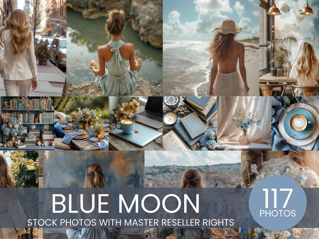 Blue & Copper Aesthetic Stock Photos | Master Resell Rights (digital ...