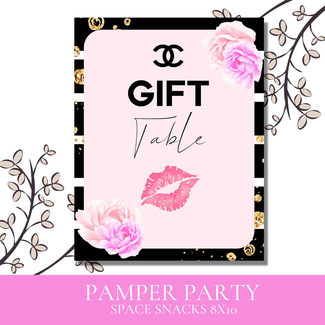 Spa / Glam / Pamper / Glamping Birthday Party Invite Editable, Instant ...