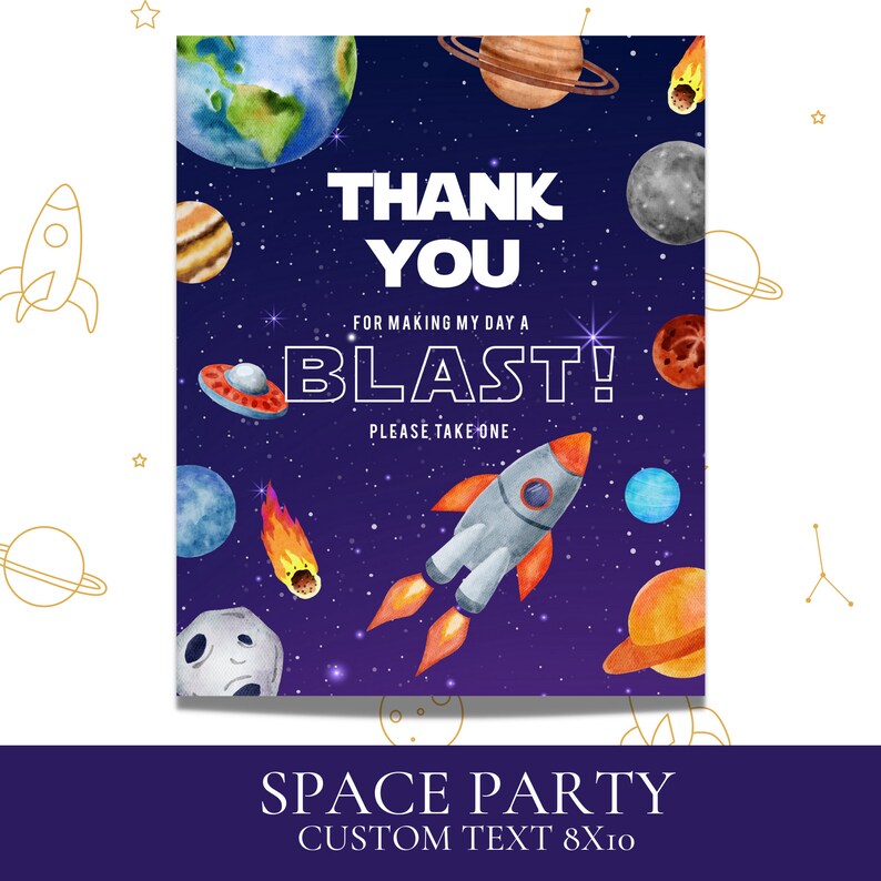 Outer Space / Out of This World / Astronaut Birthday Party Signs ...