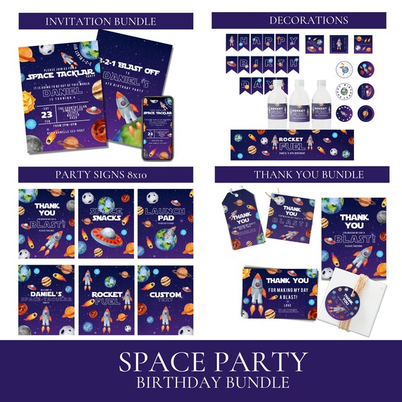 Outer Space / Out of This World / Astronaut Birthday Party - Etsy
