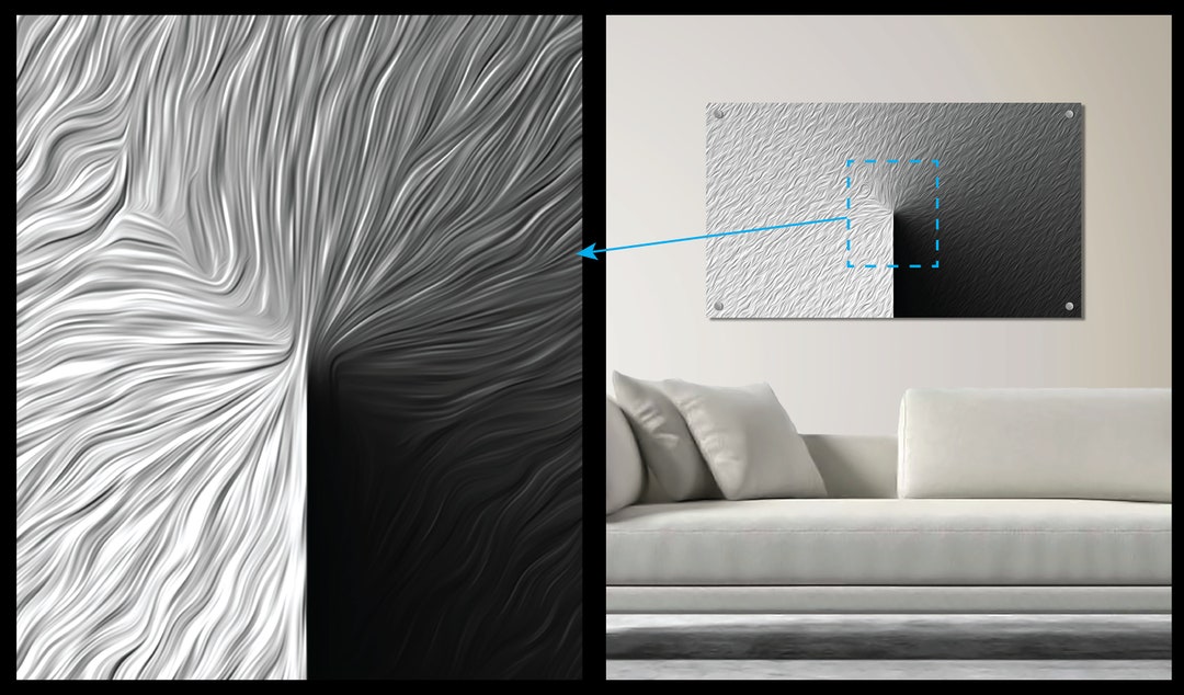 Linear Shade Wall Art/plexiglass With Standoffs/customizable Sizes and ...