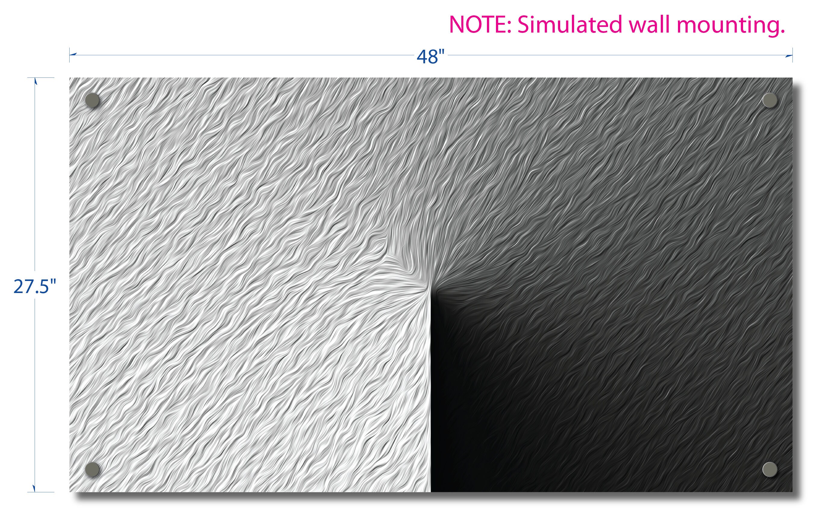 Linear Shade Wall Art/plexiglass With Standoffs/customizable Sizes and ...