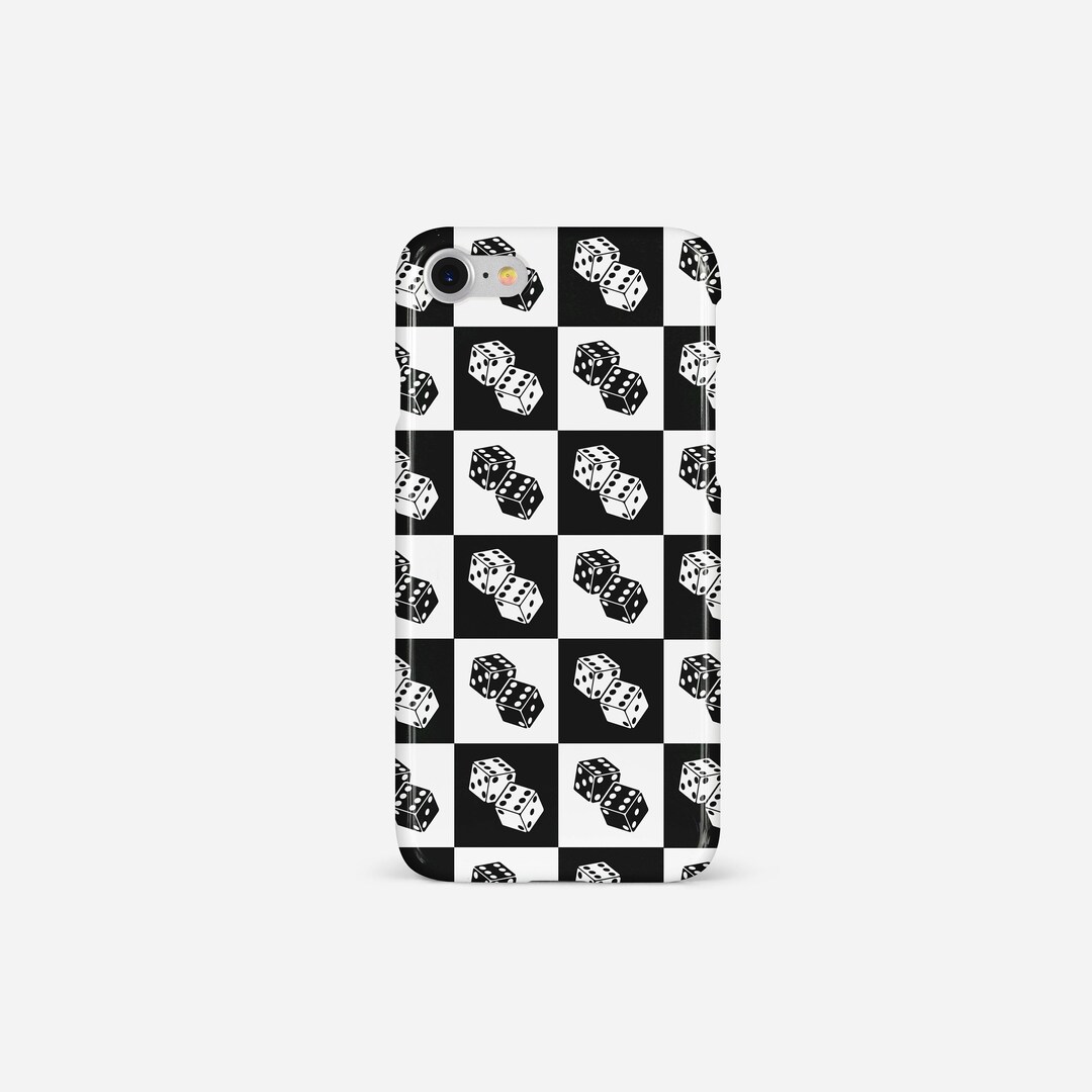 DICE Phone Case, Checkered Pattern, Checkerboard, Boho Chic Iphone ...