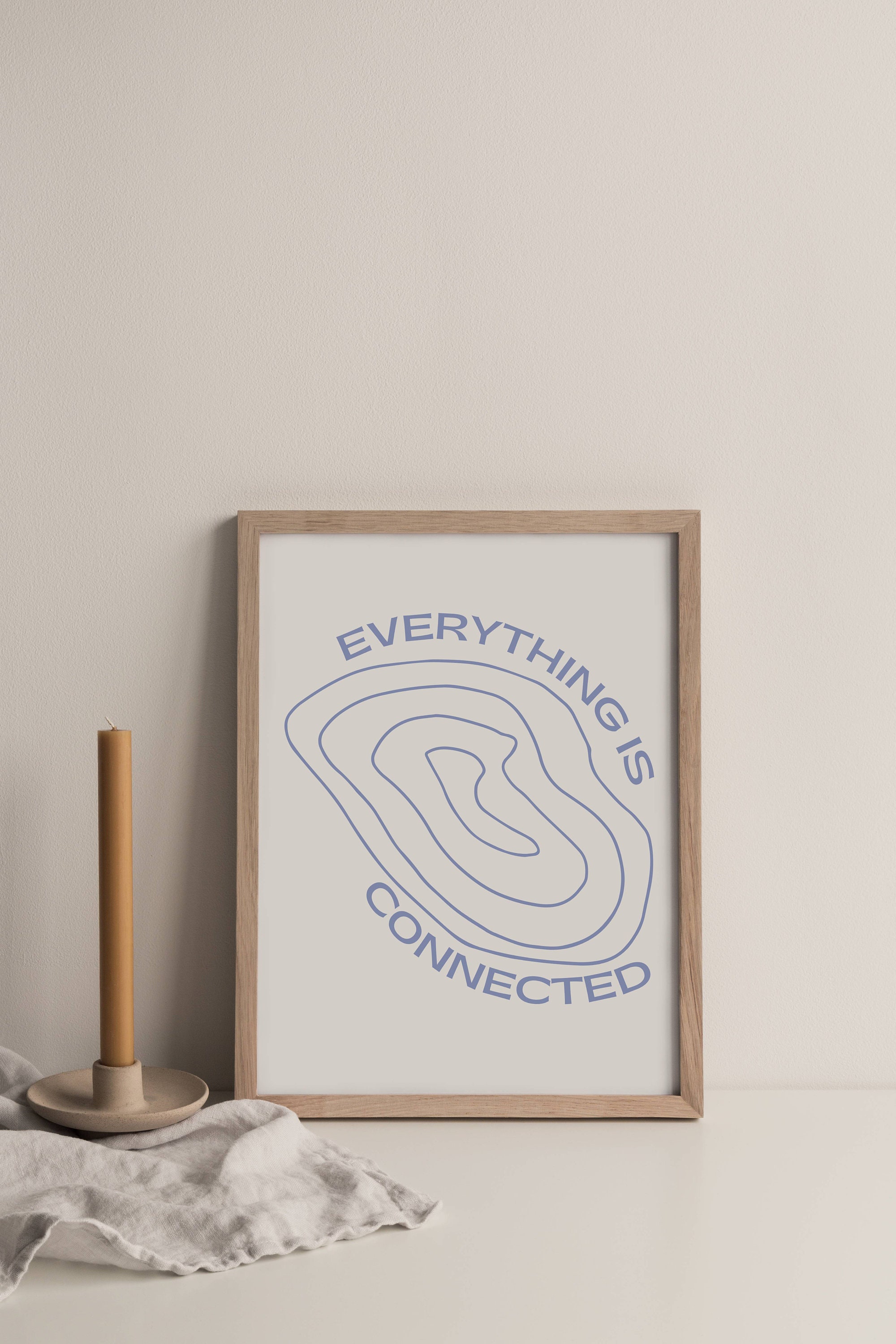 Everything is Connected Abstract Floral Artwork Poster | Etsy