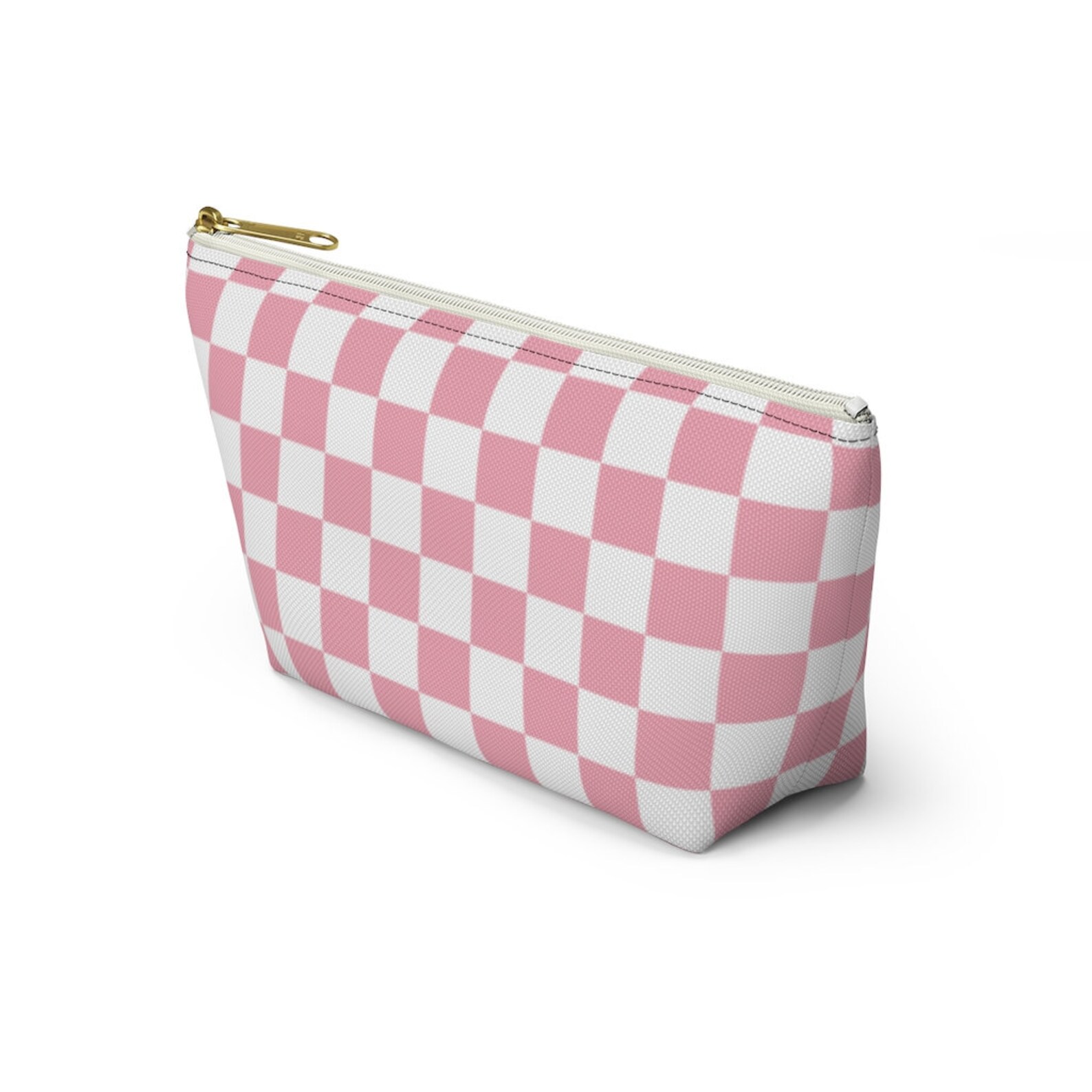 Pink and White Checker Bag Cosmetic & Travel Bag Checkered - Etsy