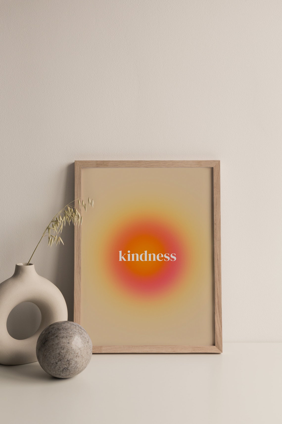 KINDNESS Poster Print Abstract Art Bedroom Decor Living | Etsy