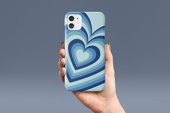 BLUE HEART Phone Case Iphone XR Case Cute Boho Chic Iphone - Etsy