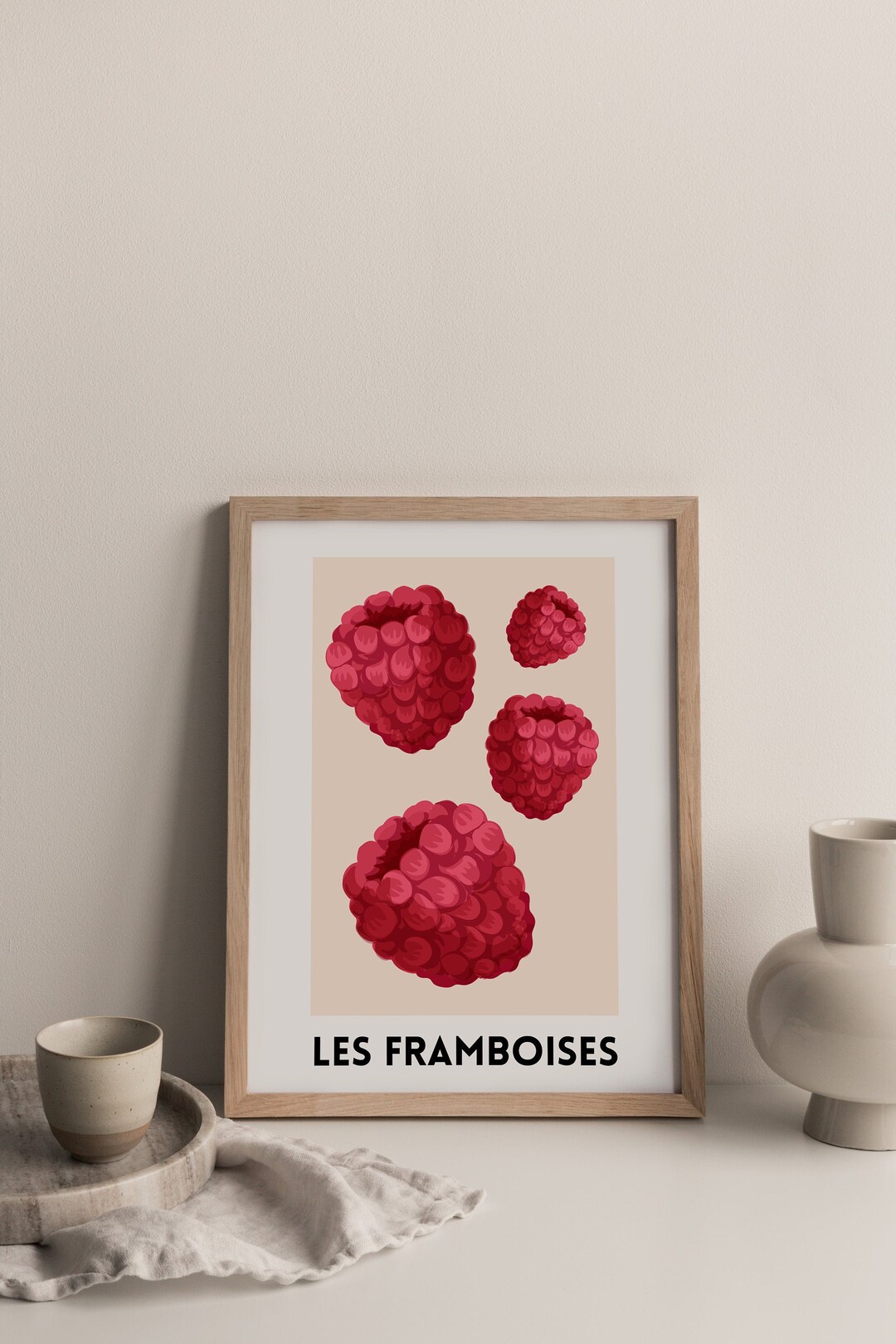 THE RASPBERRIES Poster, Raspberry Fruit Art Poster Print, Vintage Food ...
