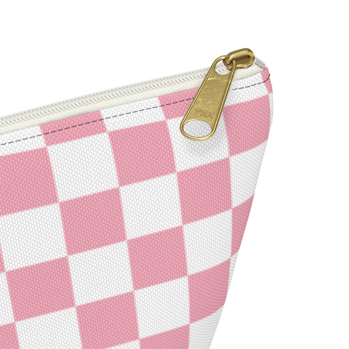 Pink and White Checker Bag Cosmetic & Travel Bag Checkered - Etsy