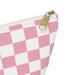 Pink and White Checker Bag | Cosmetic & Travel Bag | Checkered Makeup ...