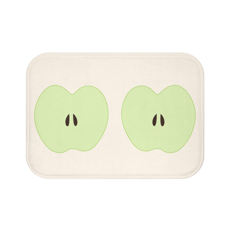 Apple Slice Core Floor Mat | Bathroom Decor | Kitchen Mat | Home Decor ...
