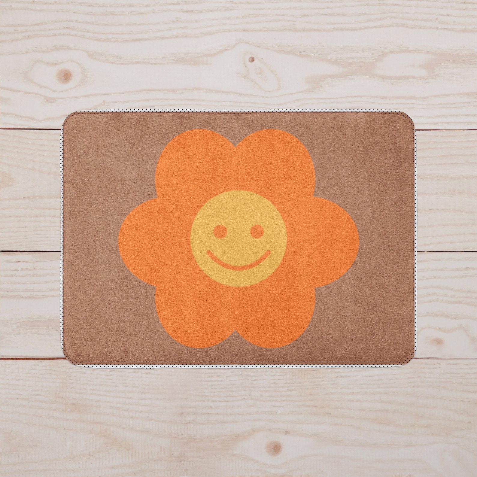 Smiley Face Beige Floor Mat Bathroom Decor Kitchen Mat - Etsy