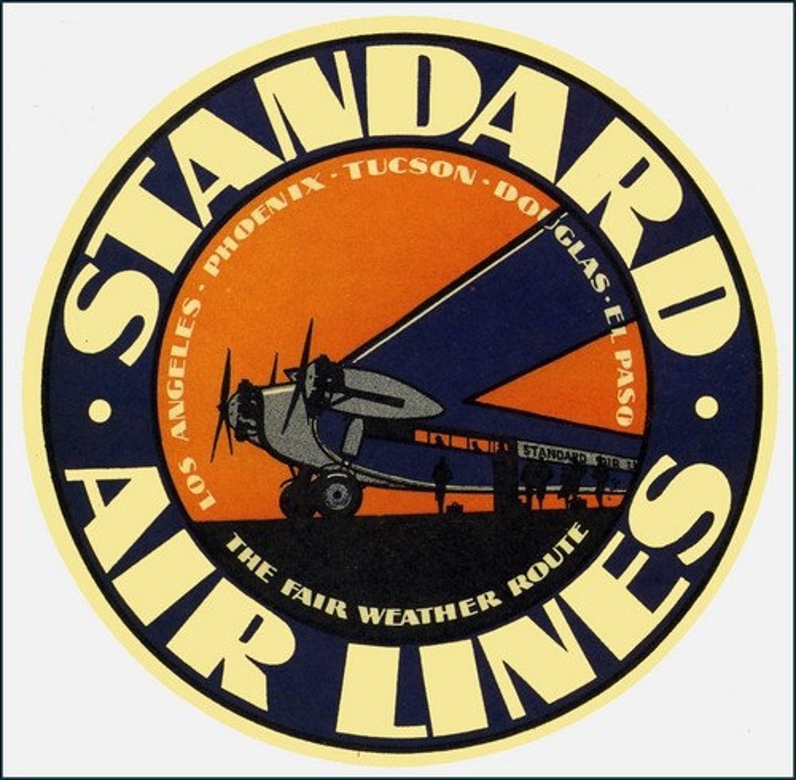 48 Printable Vintage Air Travel Stickers for Steamer Trunk Suitcase ...