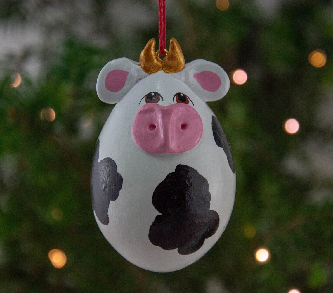 Cow Ornament Gourd Art Holstein Cow Diary Cow Painted | Etsy