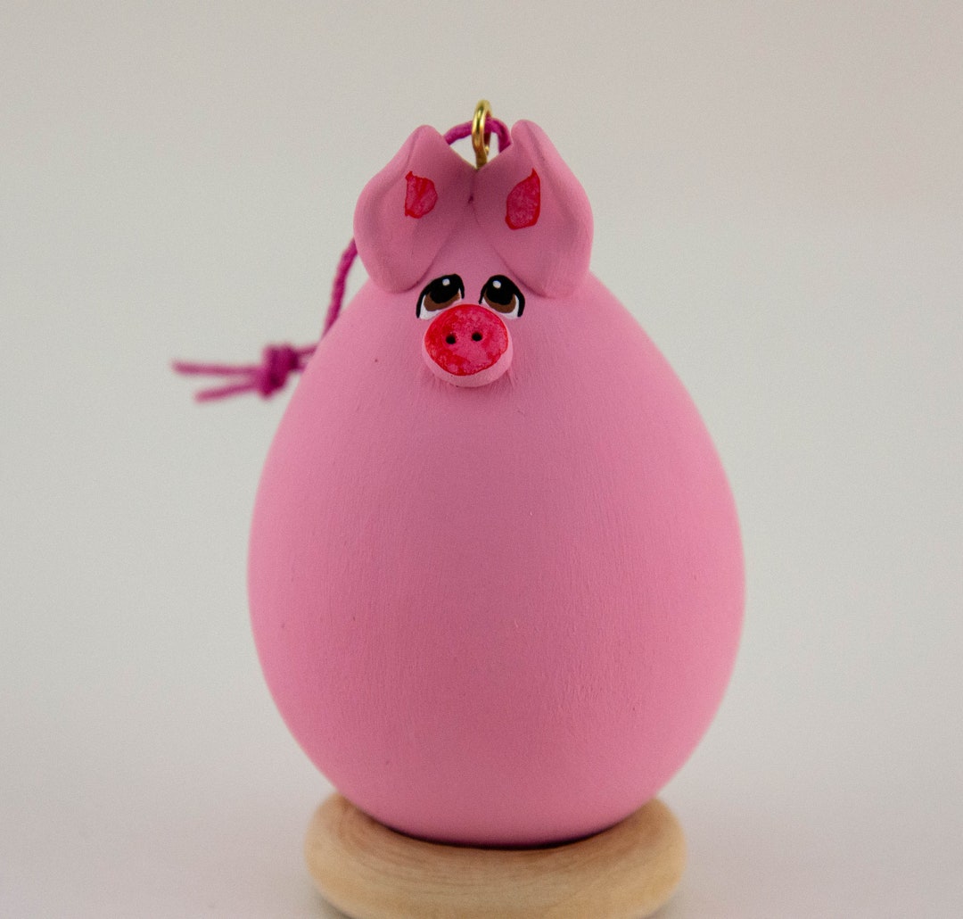 Pig Ornament Gourd Art Pink Pig Handmade - Etsy