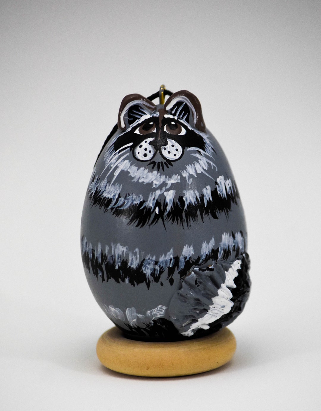 Raccoon Gourd Ornament Handmade - Etsy