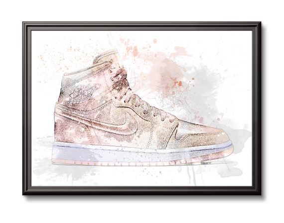 Air Jordan 1 Silts Digital Art Print Sneaker Gift - Etsy UK