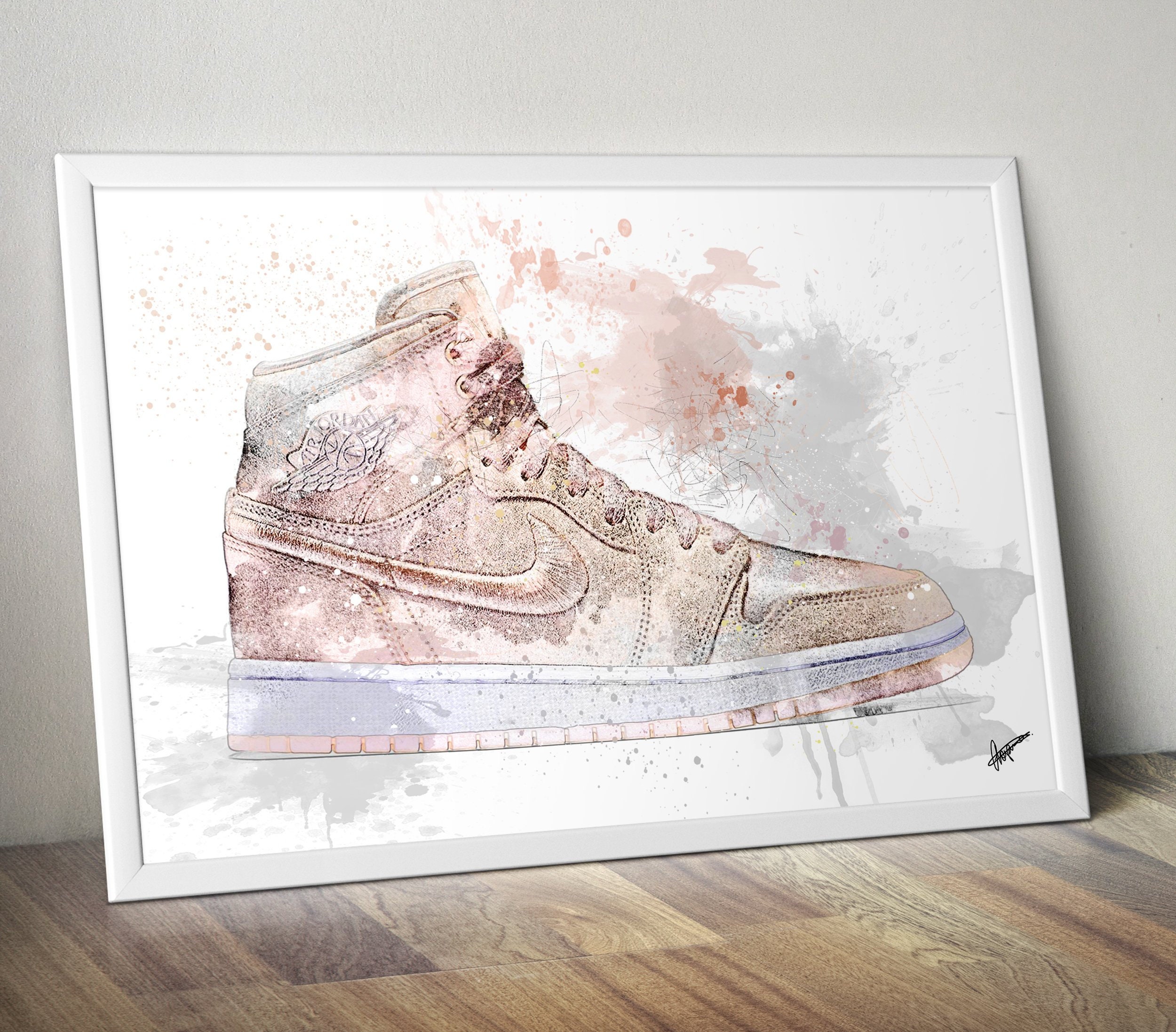 Air Jordan 1 Silts Digital Art Print Sneaker Gift - Etsy