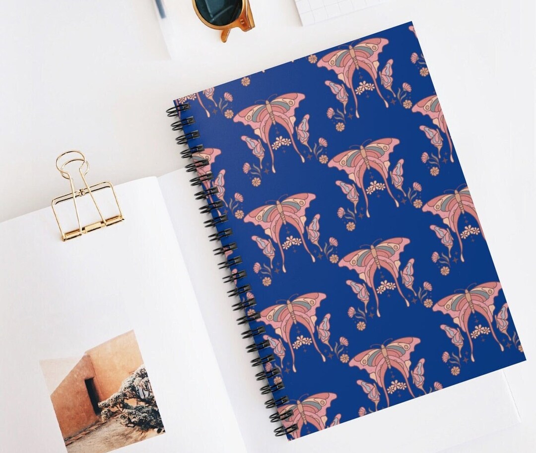 Cottagecore Butterfly Spiral Notebook, Back to School Lined Notebook ...