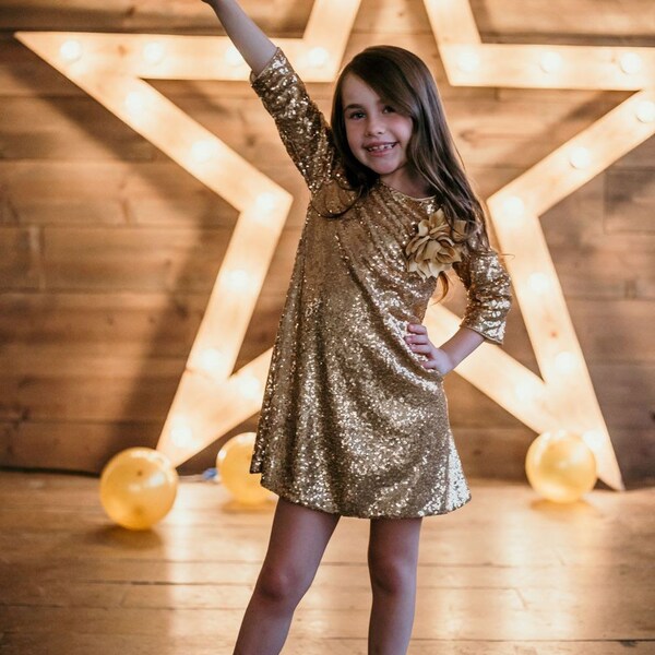 Sequin Dress Girls - Etsy