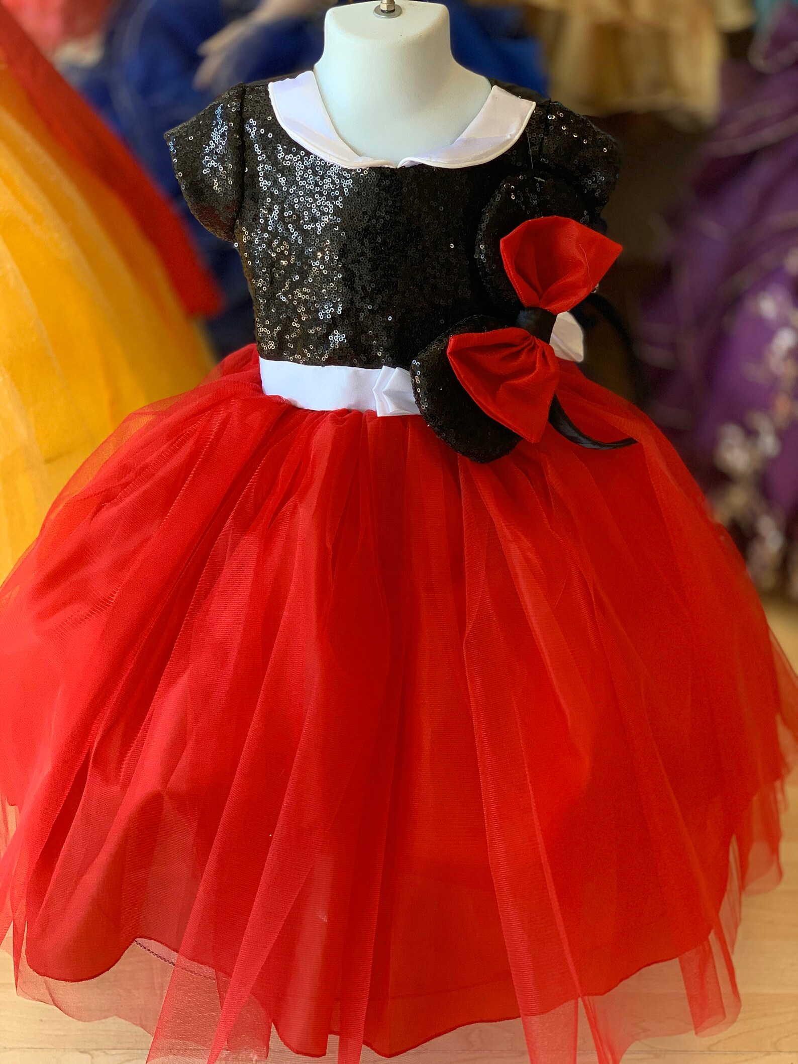 Red or Pink Mouse Dress - Etsy