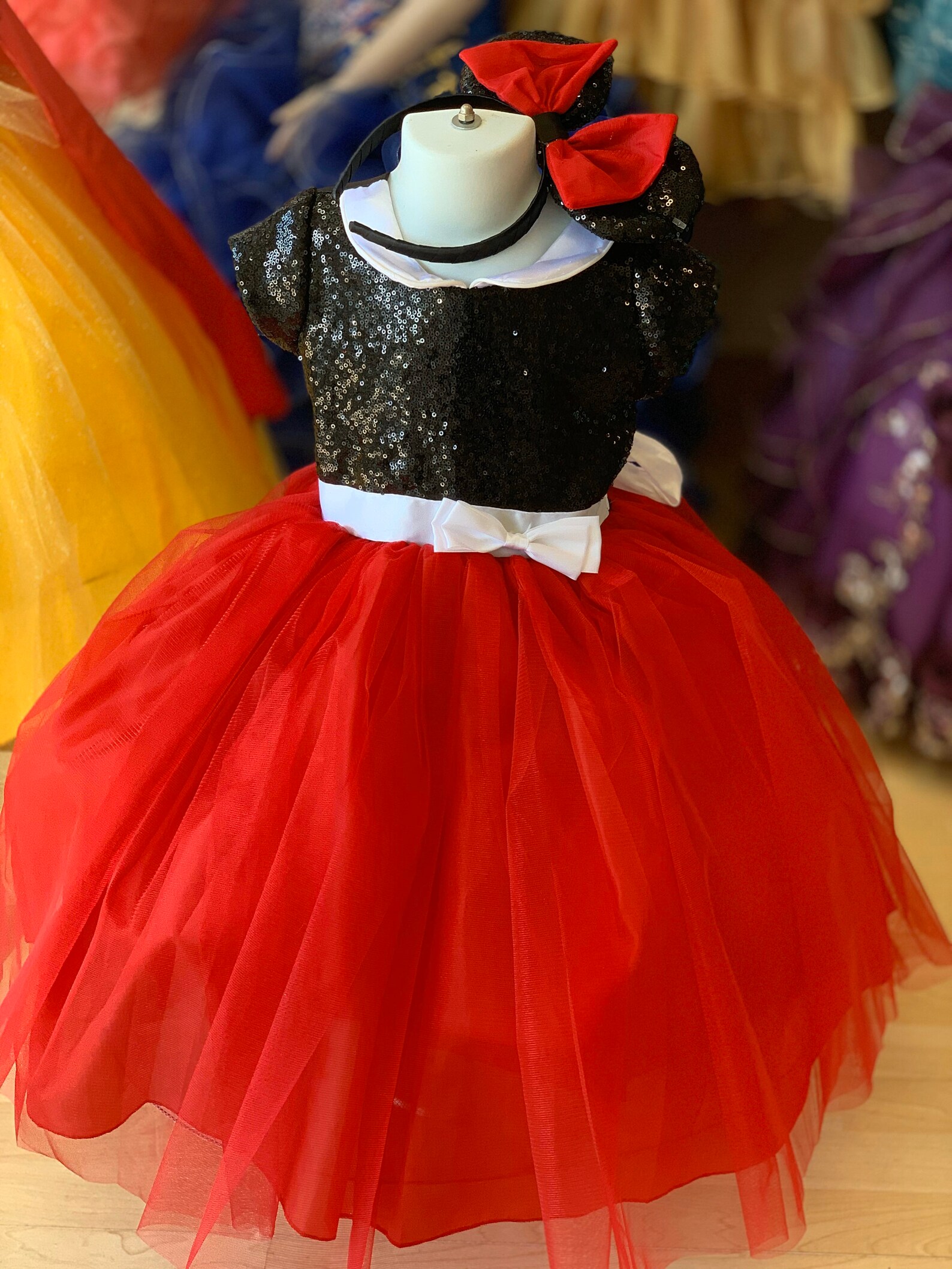 Red or Pink Mouse Dress - Etsy