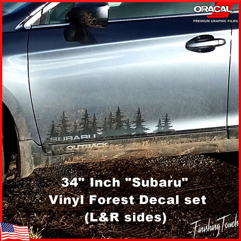 Subaru FORESTER Vinyl tree decal custom dye cut forest sticker | Etsy
