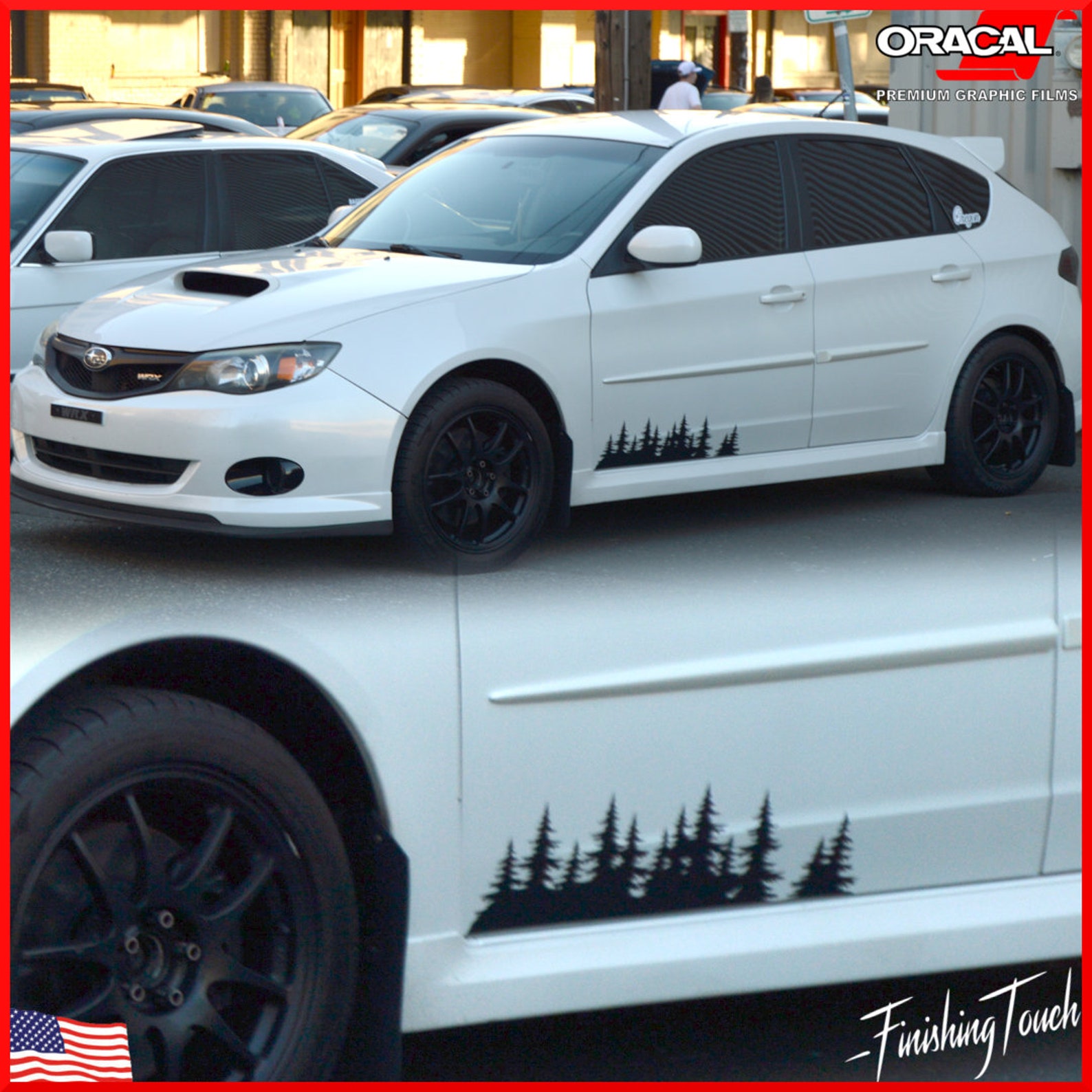 Subaru FORESTER Vinyl tree decal custom dye cut forest sticker | Etsy