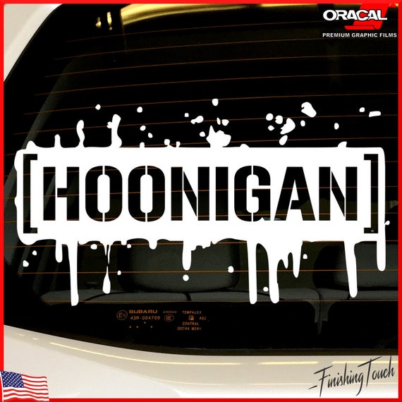Hoonigan sticker peinture éclaboussure vinyle pare-brise | Etsy