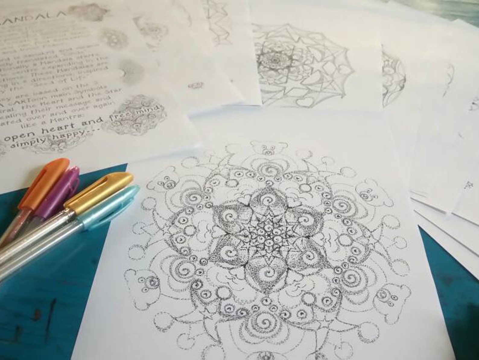 GOA MANTRA Mandalas, 12 Printable Coloring Pages, Freehand Mandala ...