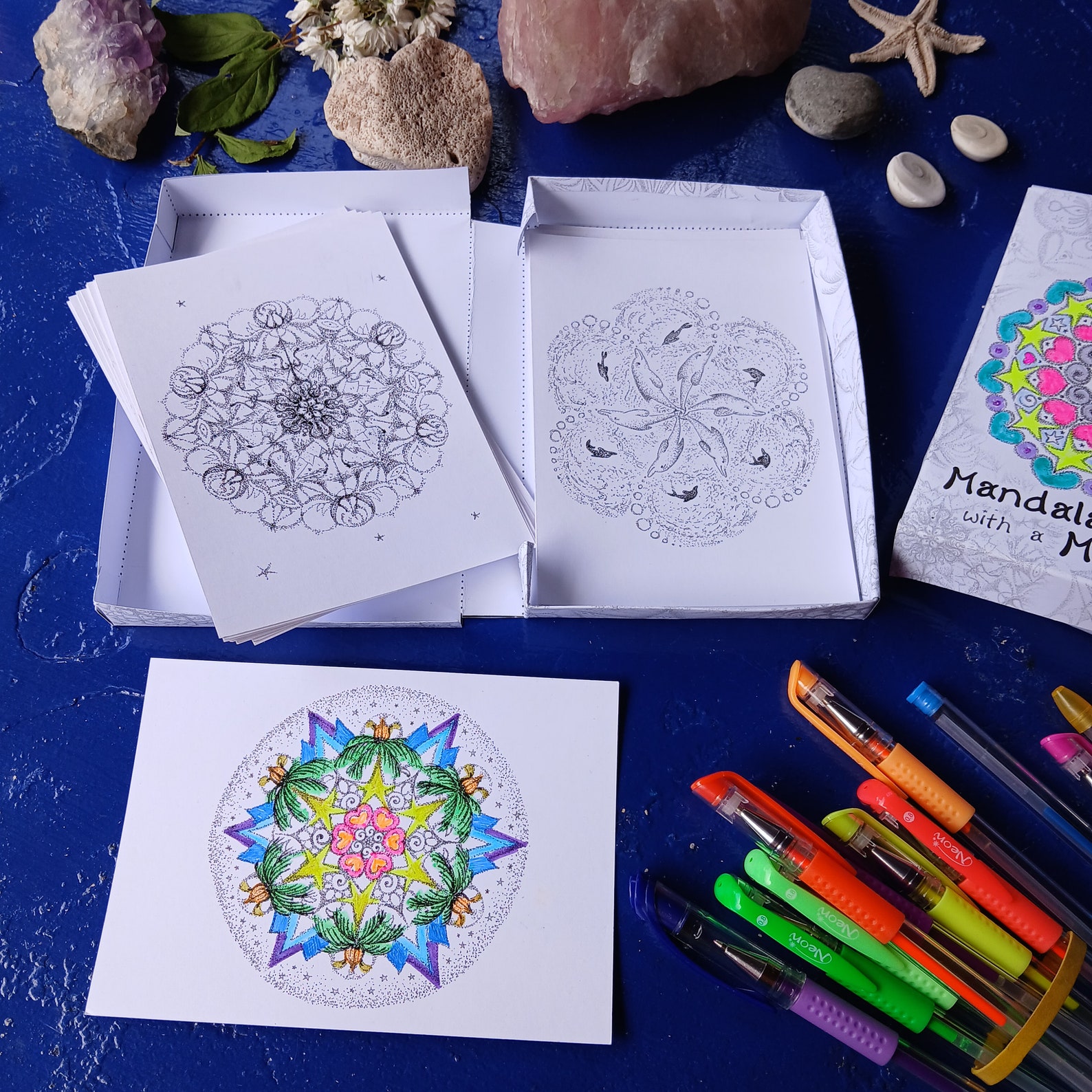 Handmade Mandala Card Deck: Spiritual Art, Empowering Messages ...