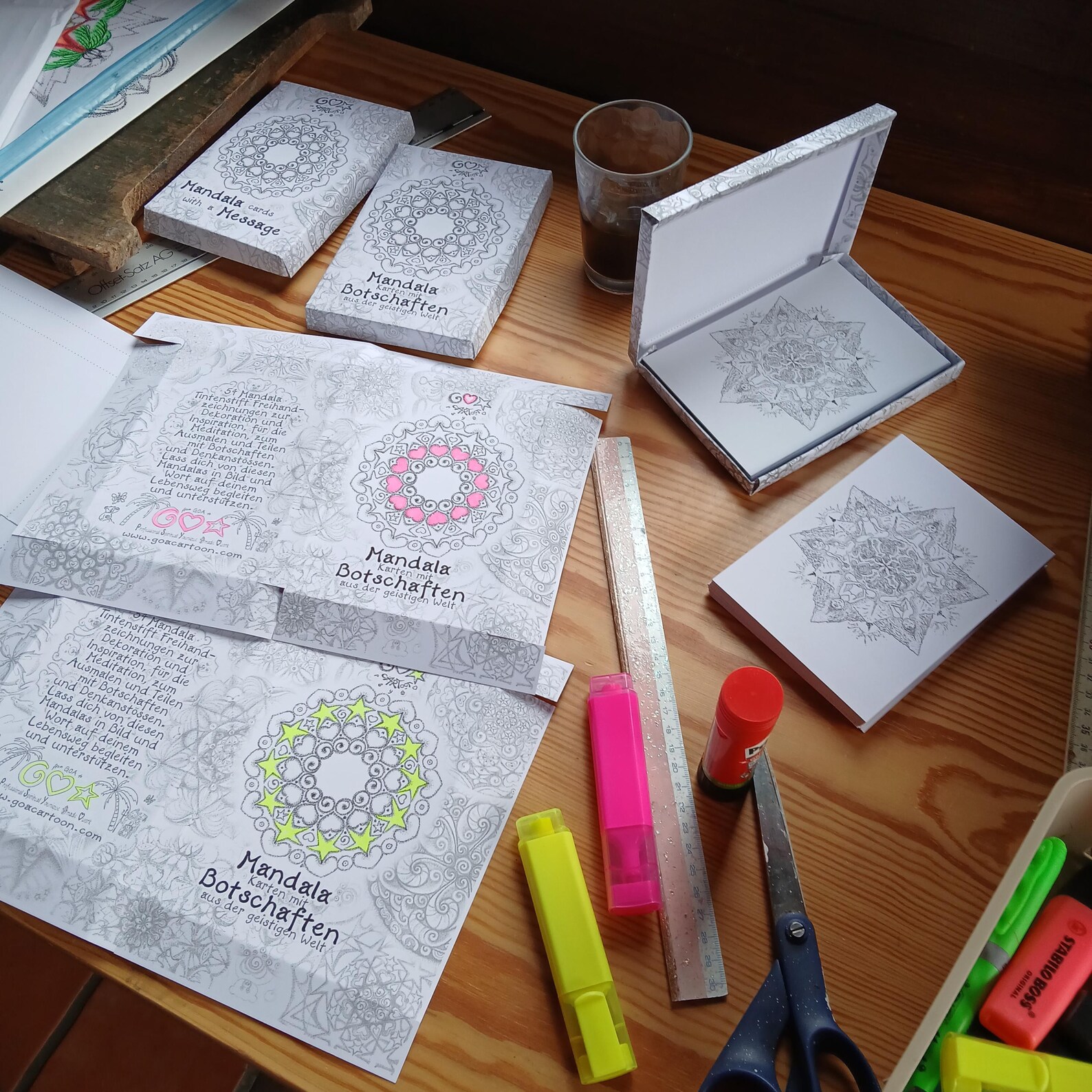 Handmade Mandala Card Deck: Spiritual Art, Empowering Messages ...