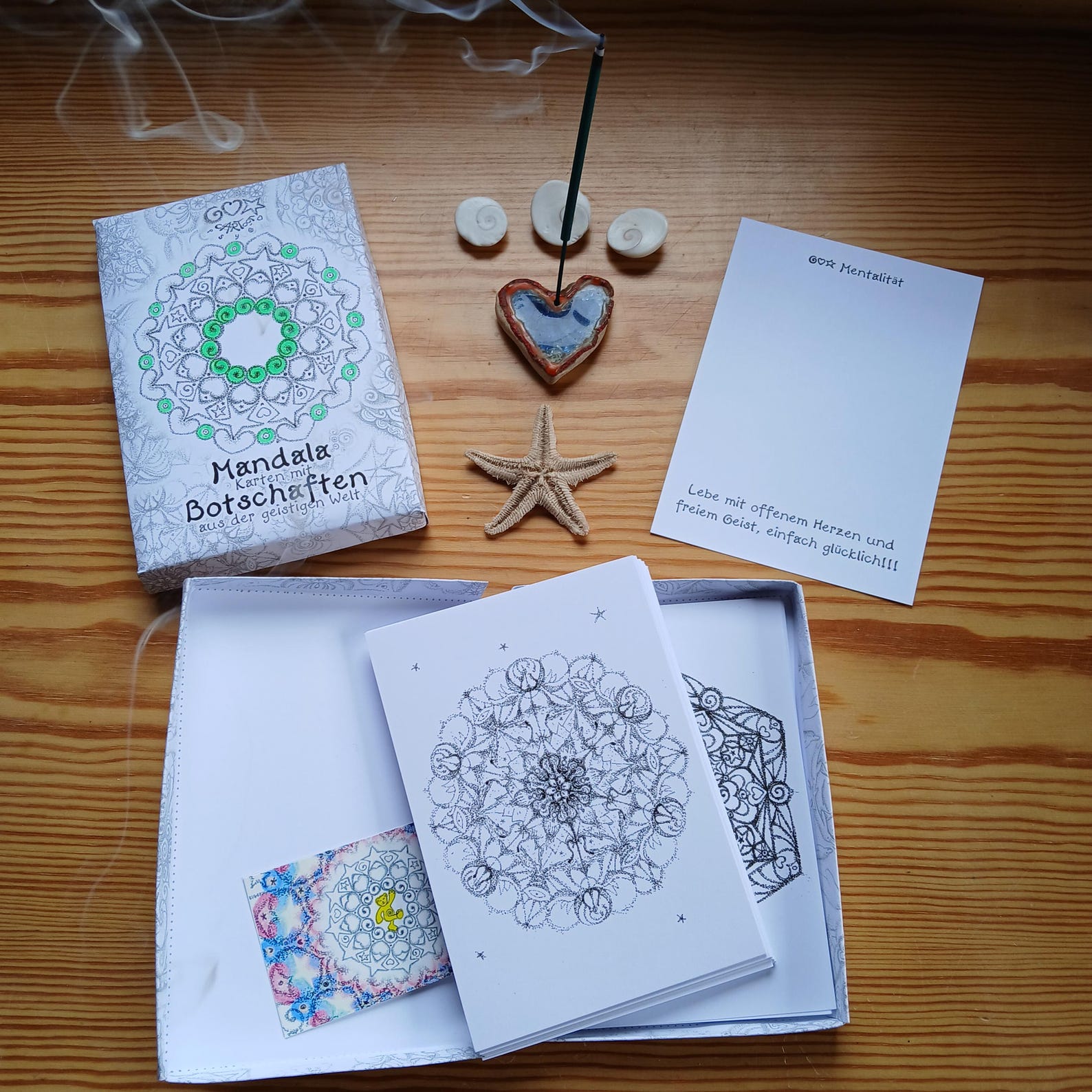 Handmade Mandala Card Deck: Spiritual Art, Empowering Messages ...