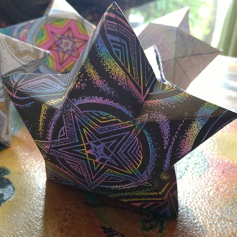 Star Boxes 10 Printable Templates Digital Download Colorful - Etsy