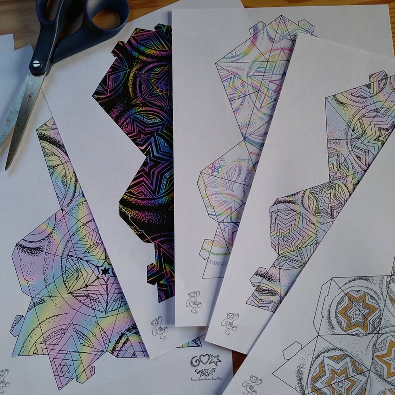 Star Boxes 10 Printable Templates Digital Download Colorful - Etsy