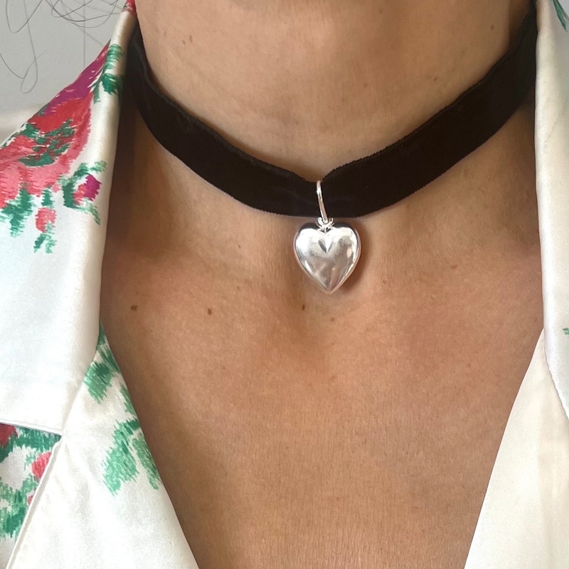 Gold Heart Choker - Etsy