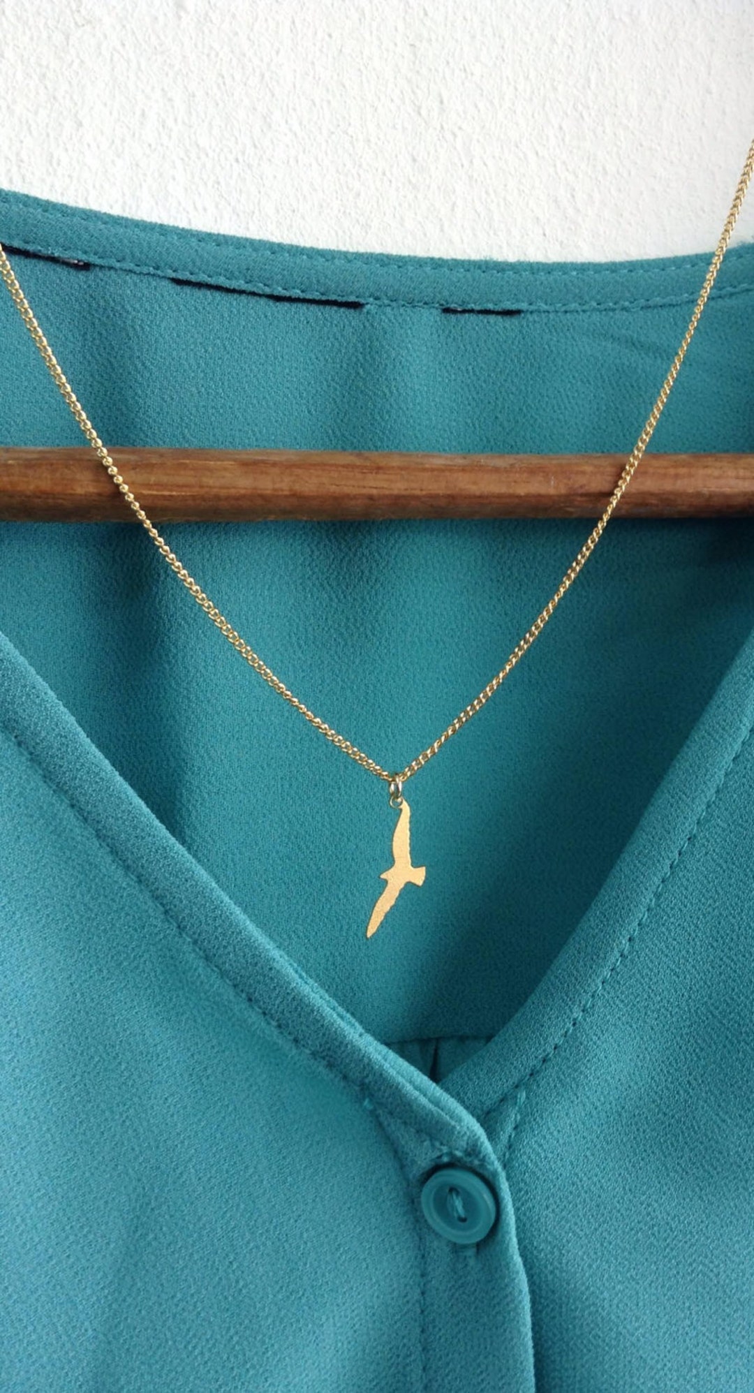 Tiny Seagull Necklace, Gold Seagull Necklace, Friendship Necklace, Gold ...