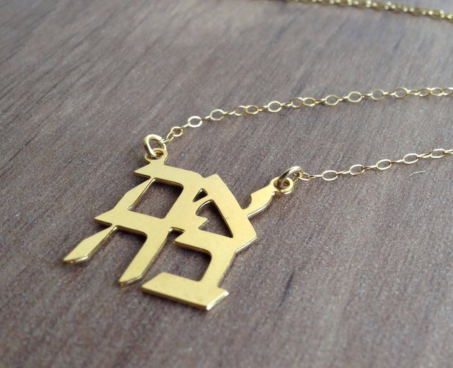 Ahava hebrew Love Necklace Dainty Love Necklace Gold - Etsy